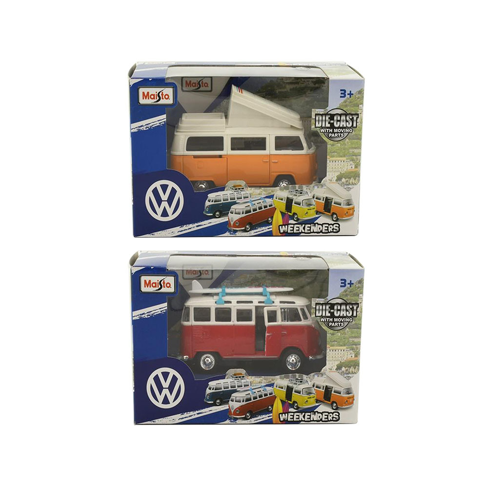 Maisto Fresh Metal Volkswagen Weekenders Assortment - 4.5" Diecast ...